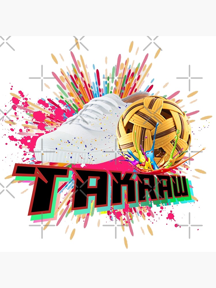 "Retro Style Sepak Takraw sticker, T-Shirt etc." Poster for Sale by ...