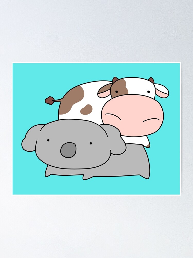 "Koala and Little Cow" Poster by SaradaBoru | Redbubble