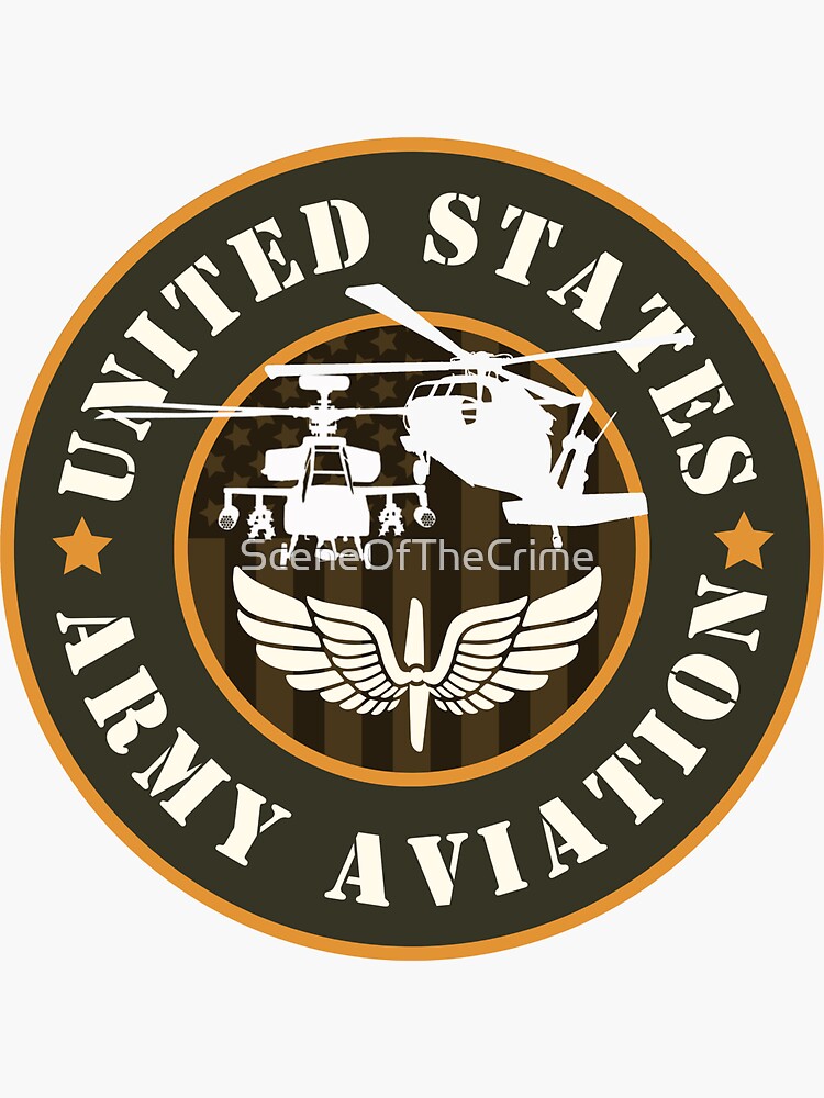 "Army Aviation Blackhawk Apache Sticker" Sticker for Sale by ...