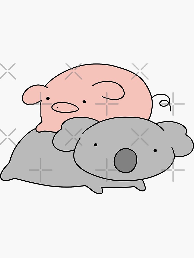 "Koala and Little Pig" Sticker by SaradaBoru | Redbubble