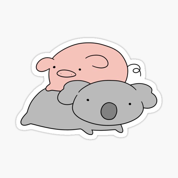"Koala and Little Pig" Sticker by SaradaBoru | Redbubble