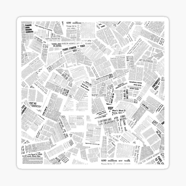 "Famous Newspaper Headlines" Sticker for Sale by Sawset | Redbubble