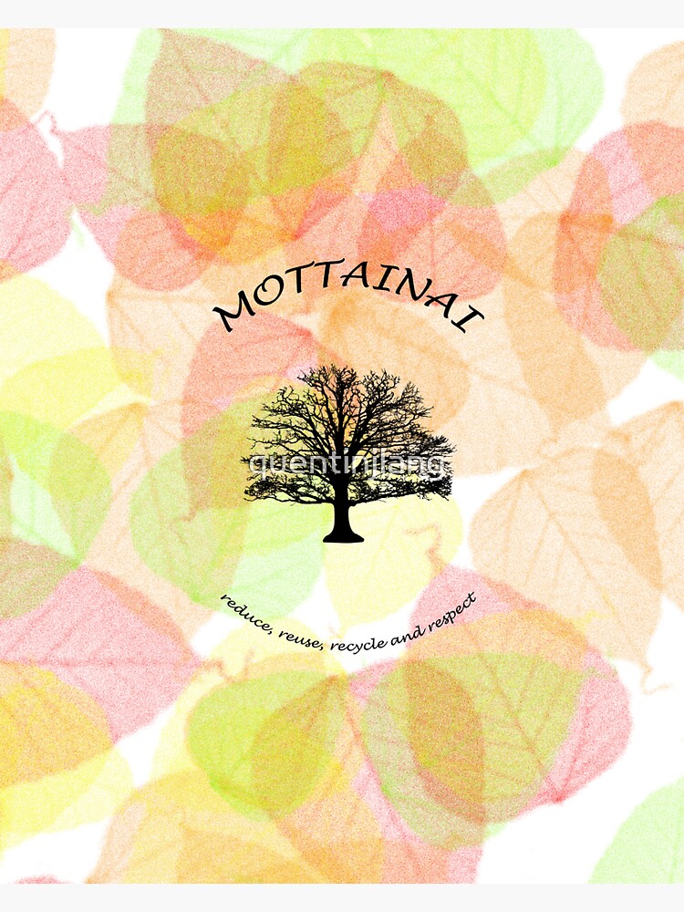 "Mottainai philosophy tree and leaves 2" Sticker for Sale by ...
