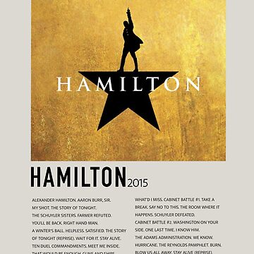 "Hamilton Musical Soundtrack " Poster for Sale by tea-rex23 | Redbubble