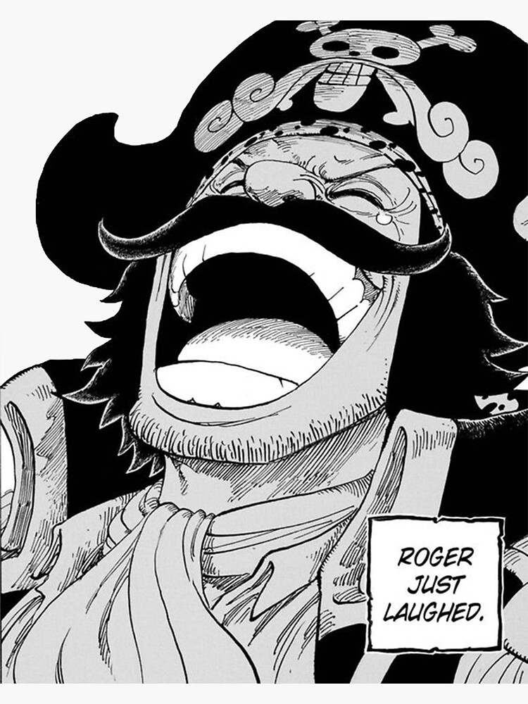 "Gol D. Roger Laughing One piece" Sticker by AllThingShopSK | Redbubble