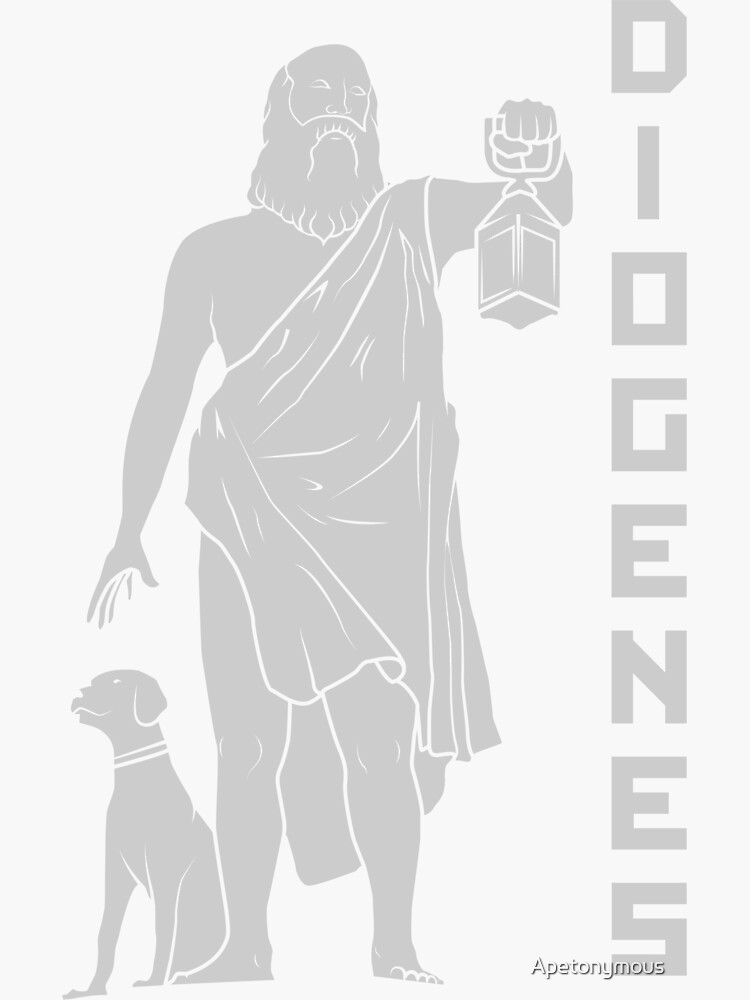 "Diogenes" Sticker for Sale by Apetonymous | Redbubble