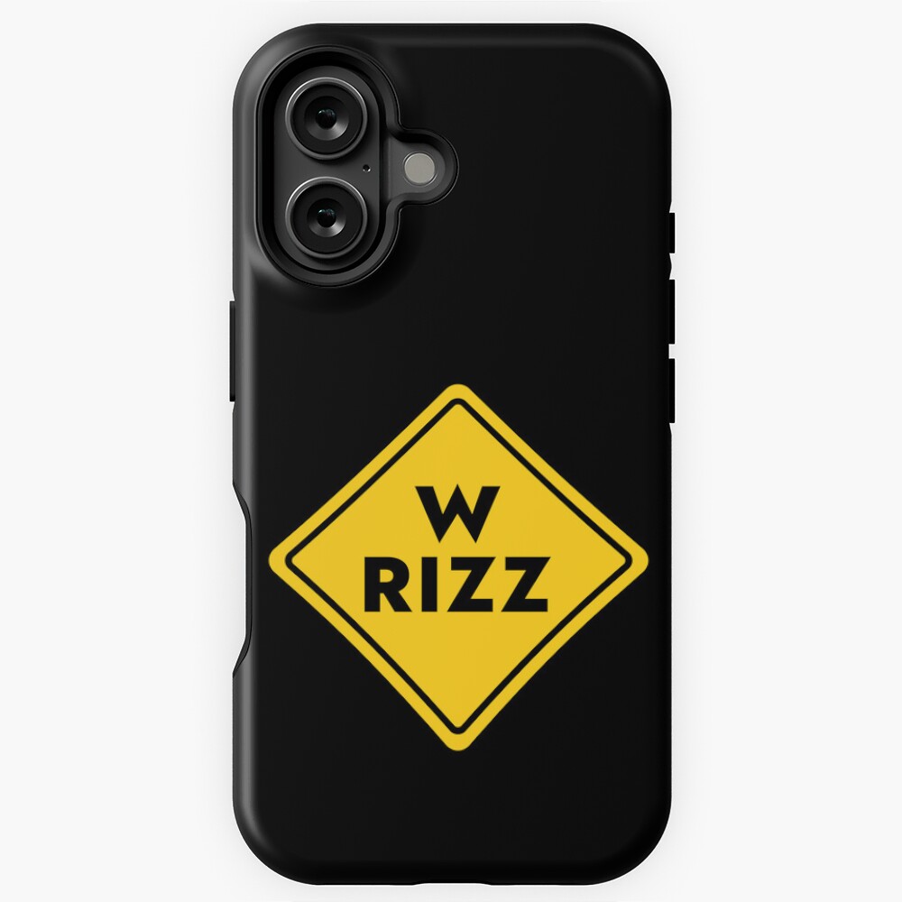 "W rizz warning sign. Beware of w rizz. United States road sing ...