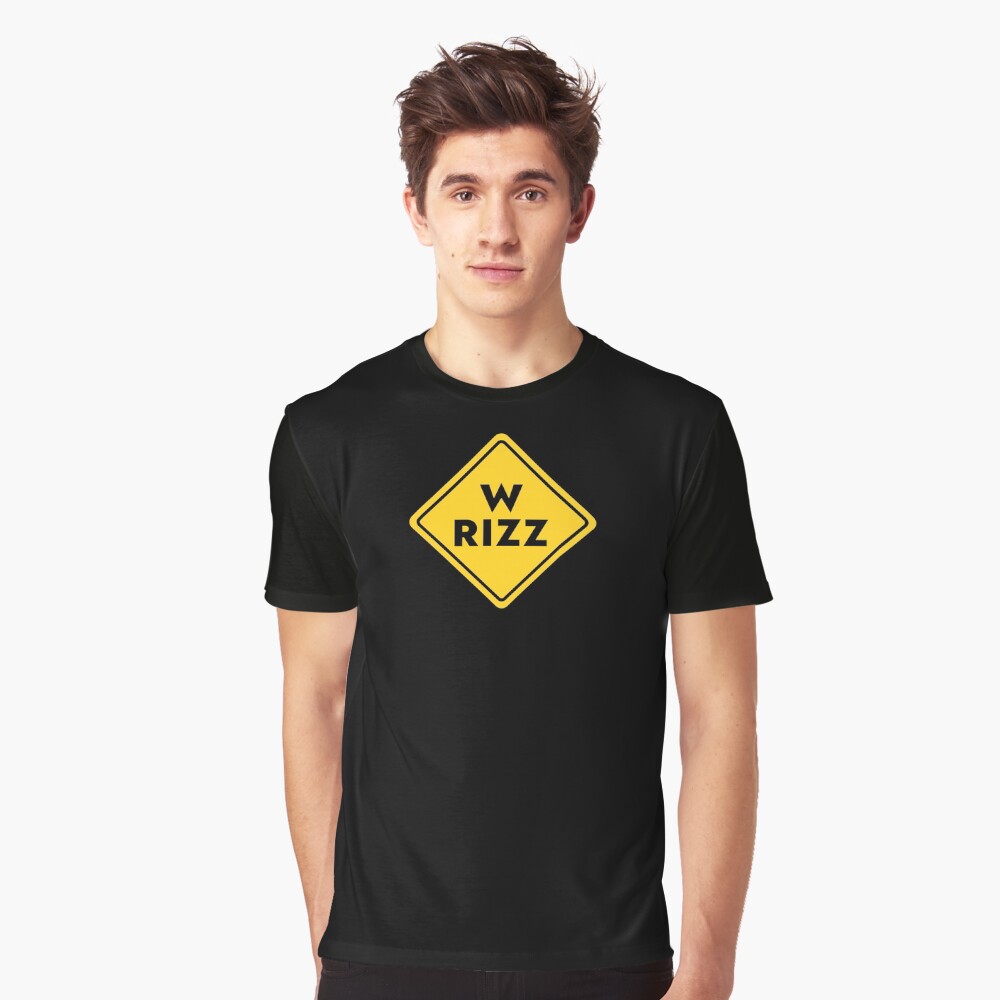 "W rizz warning sign. Beware of w rizz. United States road sing ...