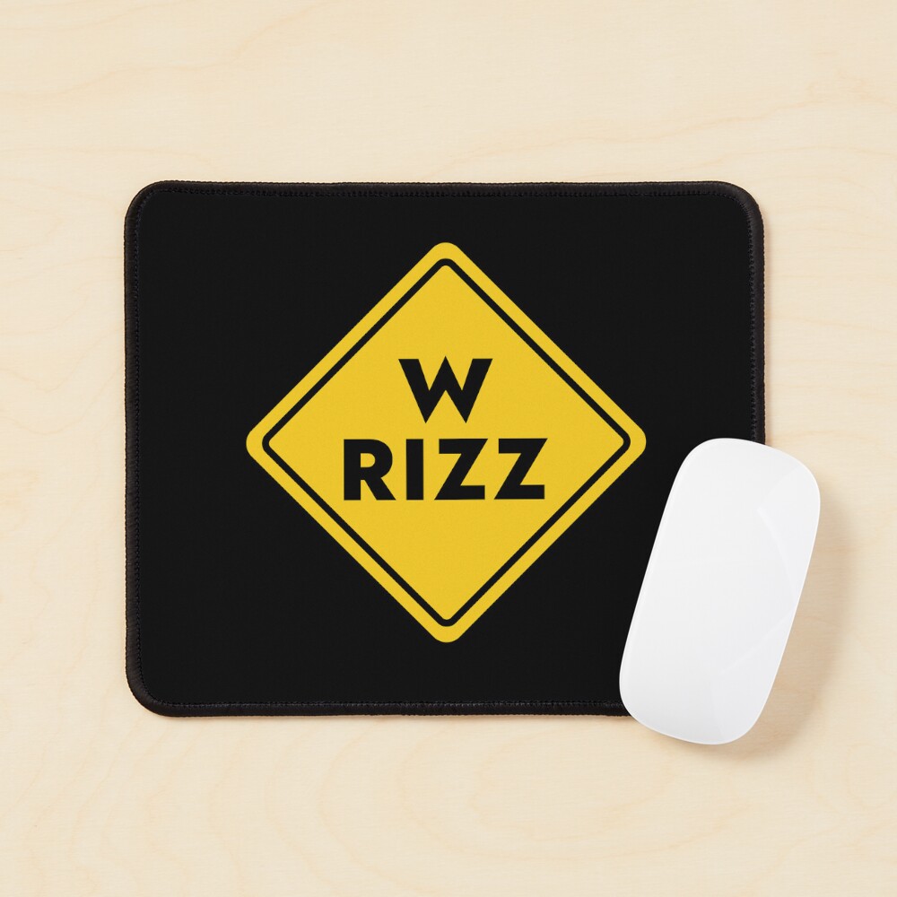 "W rizz warning sign. Beware of w rizz. United States road sing ...