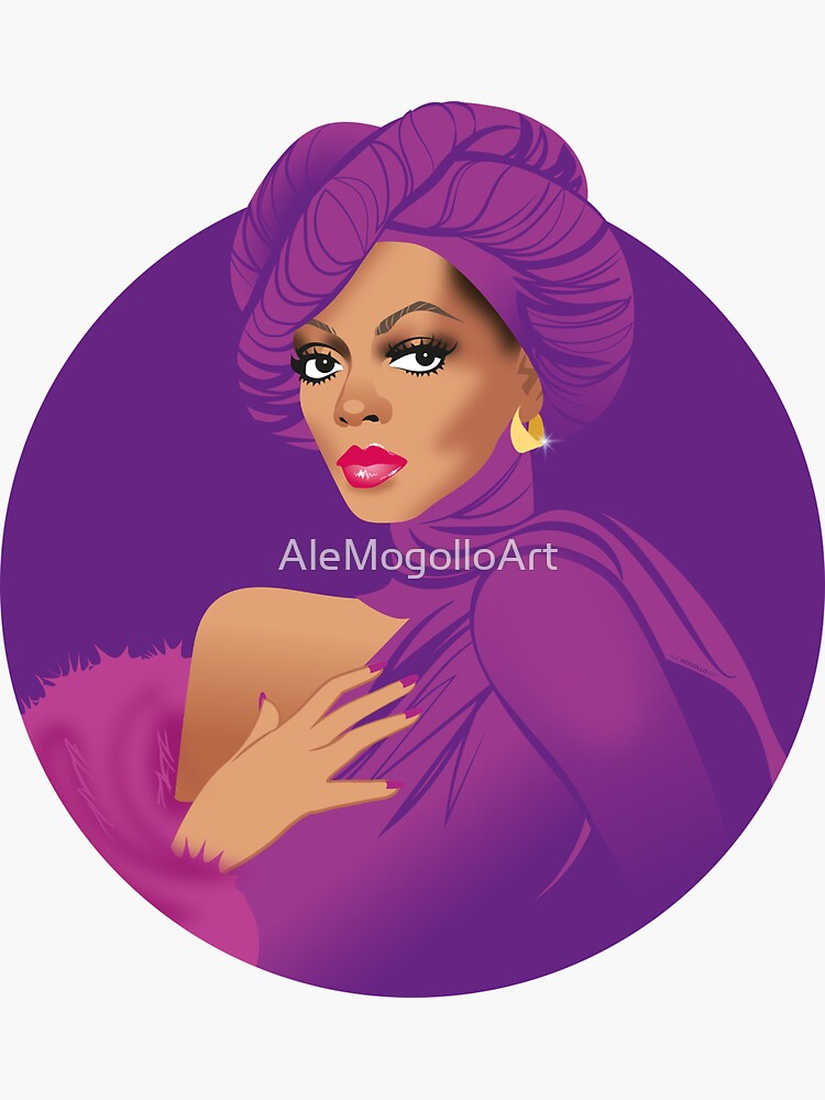 "Mahogany Diva" Sticker for Sale by AleMogolloArt | Redbubble