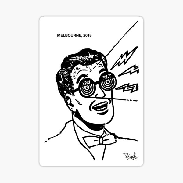 "X-Ray Specs" Sticker by FilippoScelfo | Redbubble