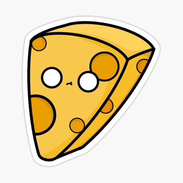 "Cute Cartoon Cheese || Shocked || Kawai" Sticker for Sale by ...