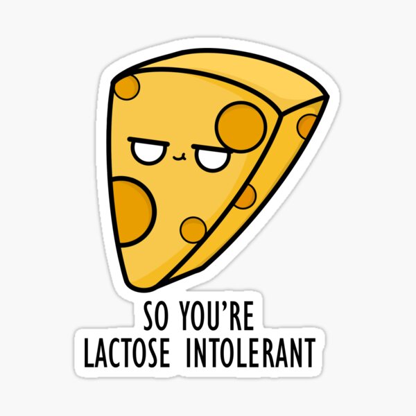 "Cute Cartoon Cheese || Lactose Intolerant Problems || Kawai" Sticker ...