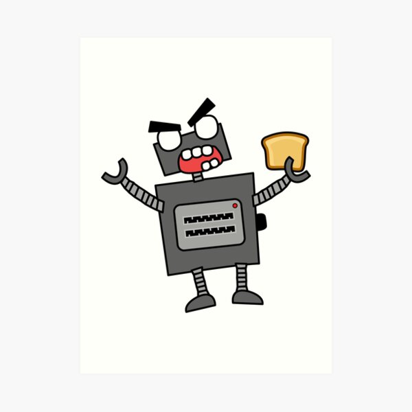 "angry zombie robot toaster" Art Print for Sale by shortstack | Redbubble