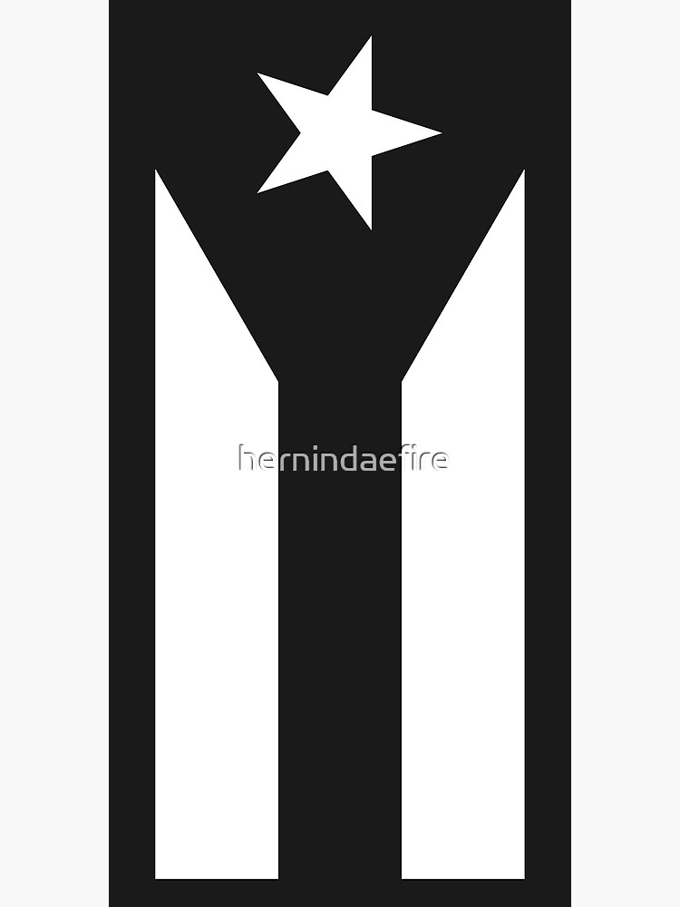 Póster «bandera de puerto rico en blanco y negro» de hernindaefire ...