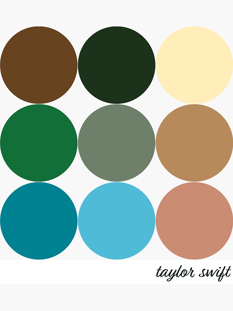 "Taylor Swift Debut Color Palette" Sticker for Sale by hmasondesign ...