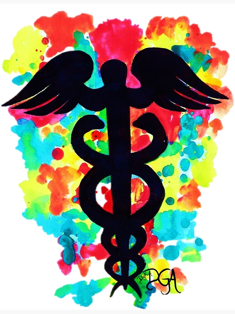 "Colorful Caduceus" Poster by DanielaGaleanoA | Redbubble