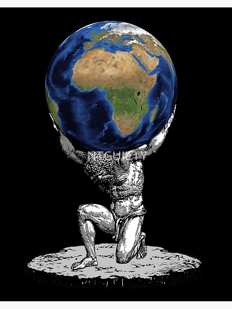 Atlas Holding The World Statue Of Atlas Greek God Carrying The World