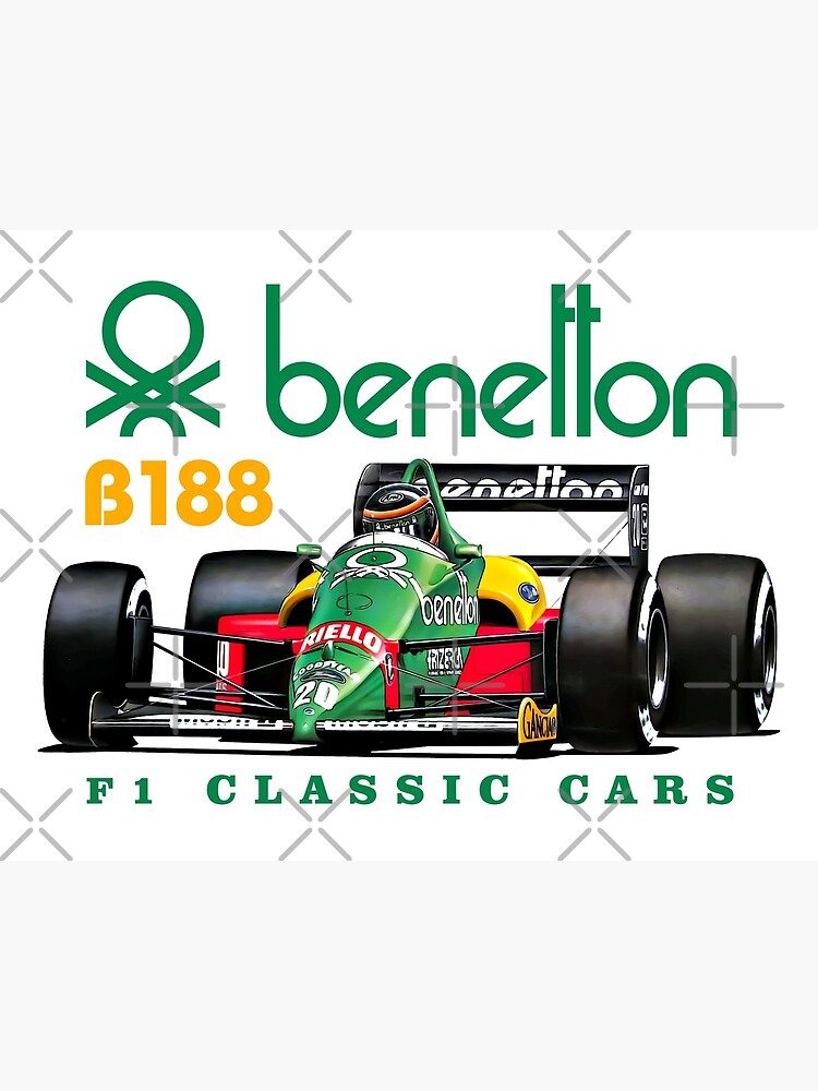 Benetton B188 F1 classic cars 80s retro style Premium Matte Vertical ...