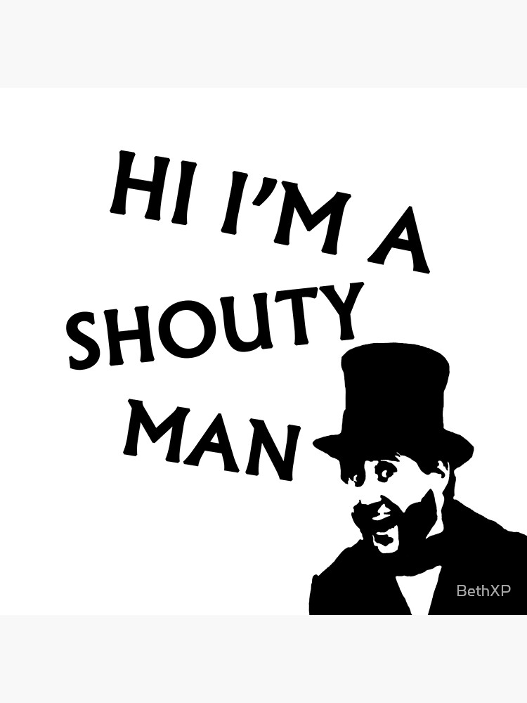 "Shouty Man" Throw Pillow for Sale by BethXP | Redbubble