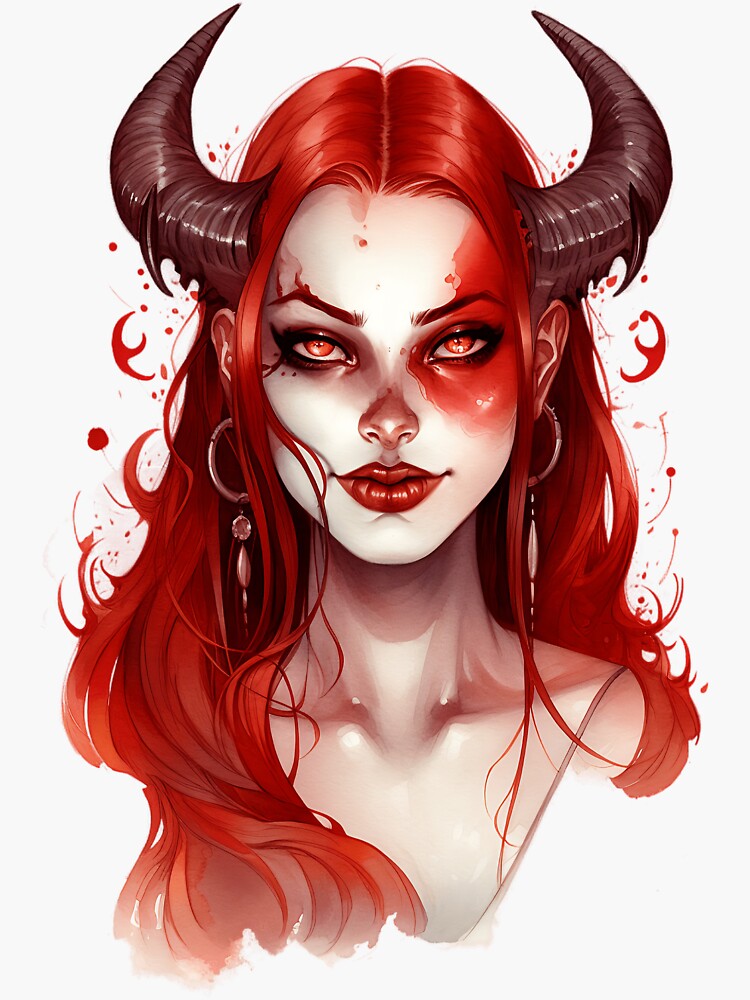 "Diablo Hell Succubus Demon Tempter" Sticker for Sale by InkCloset ...
