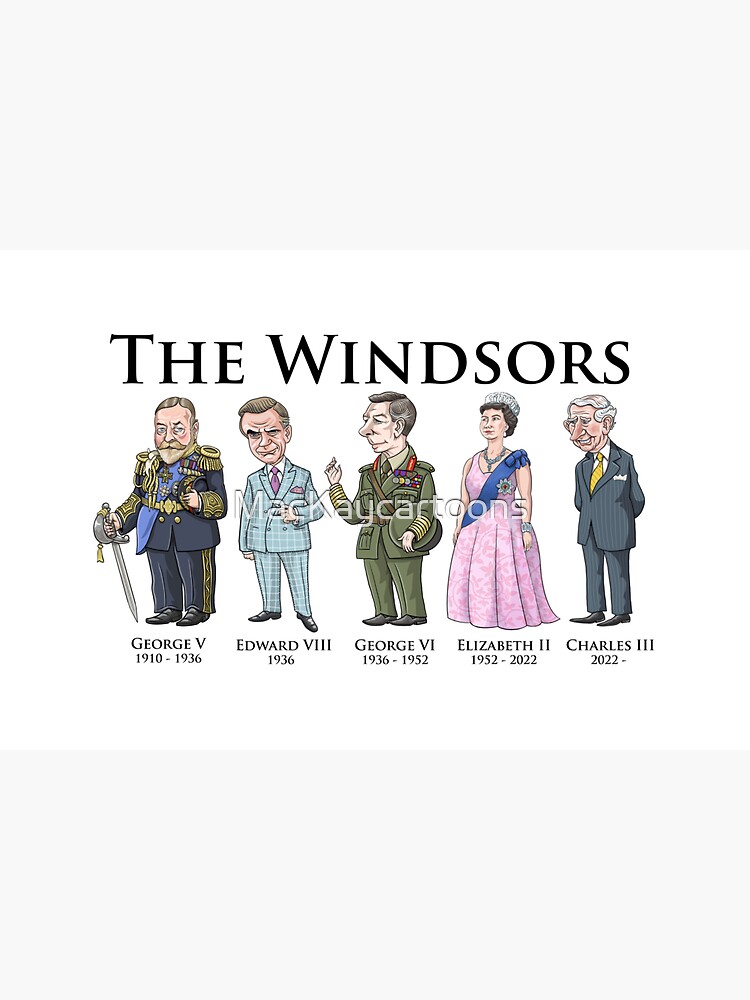 "The House of Windsor" Sticker for Sale by MacKaycartoons | Redbubble