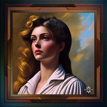 "Contemplating The Future Portrait AI Concept Art by Xzendor7" Sticker ...