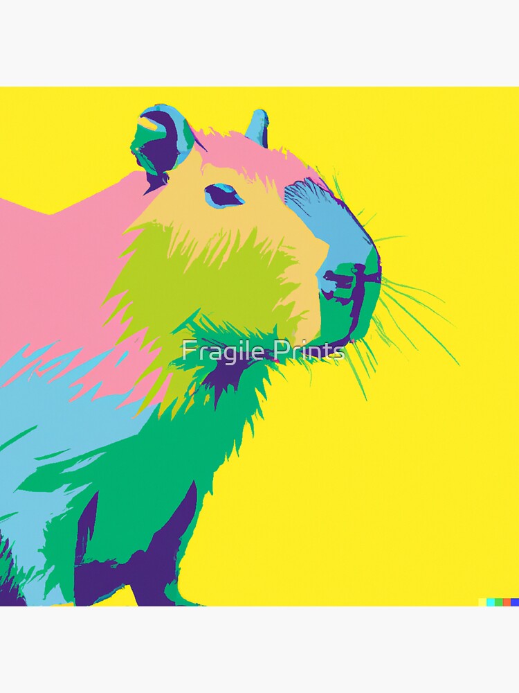 "Pop Art Capybara" Sticker for Sale by Fragile-Prints | Redbubble
