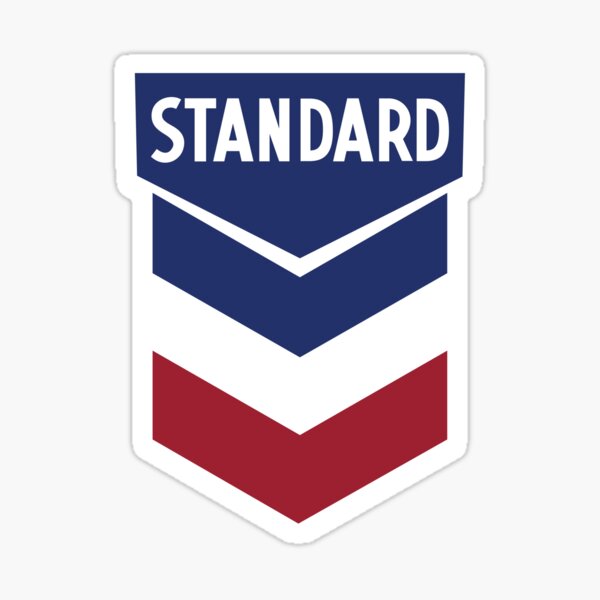 "Standard of California (Chevron) Vintage Logo" Sticker for Sale by ...
