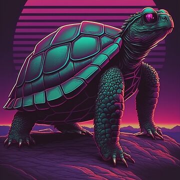 "80s Retro Outrun Turtle" Sticker for Sale by RESToRAPTOR | Redbubble