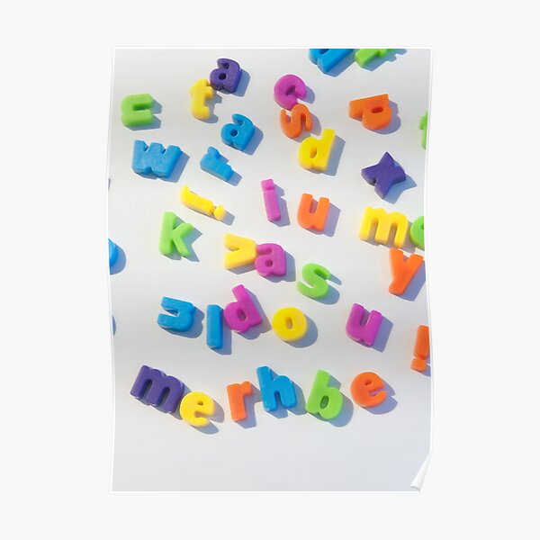 "Fridge magnet letters spell Merhbe - welcome in Wolof" Poster for Sale ...