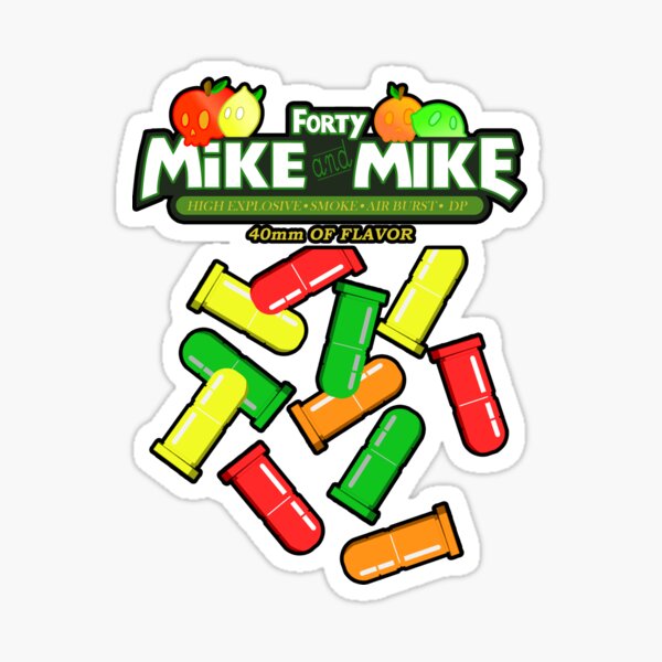 "40 Mike & Mike" Sticker for Sale by bikeswillburn | Redbubble