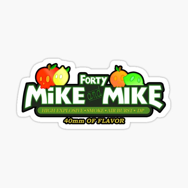 "40 Mike & Mike" Sticker for Sale by bikeswillburn | Redbubble