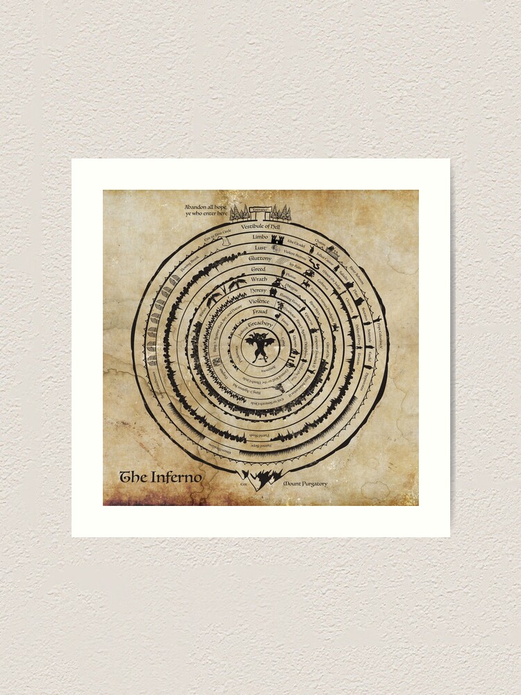 "Map of Hell" Art Print for Sale by moviemaniacs | Redbubble