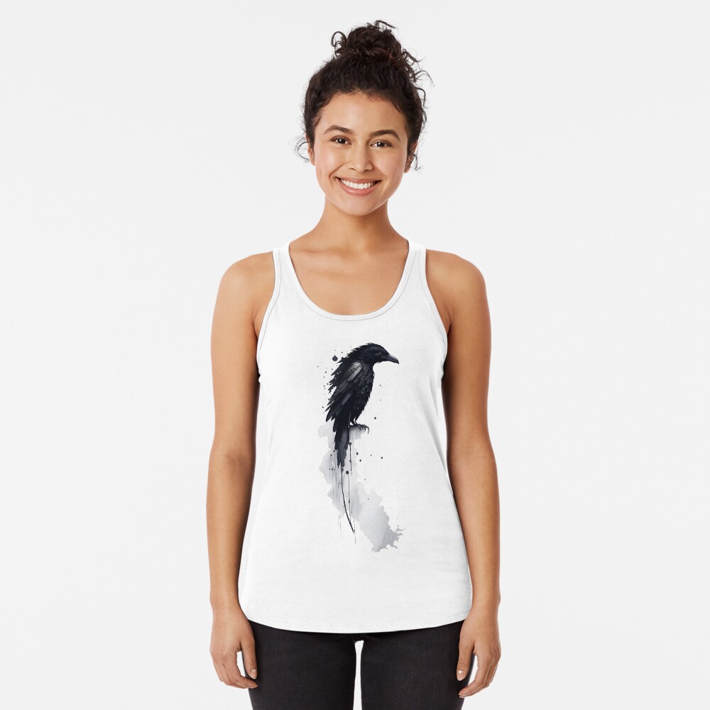 "Monochrome Watercolor Raven - Abstract Raven Design" Poster for Sale ...