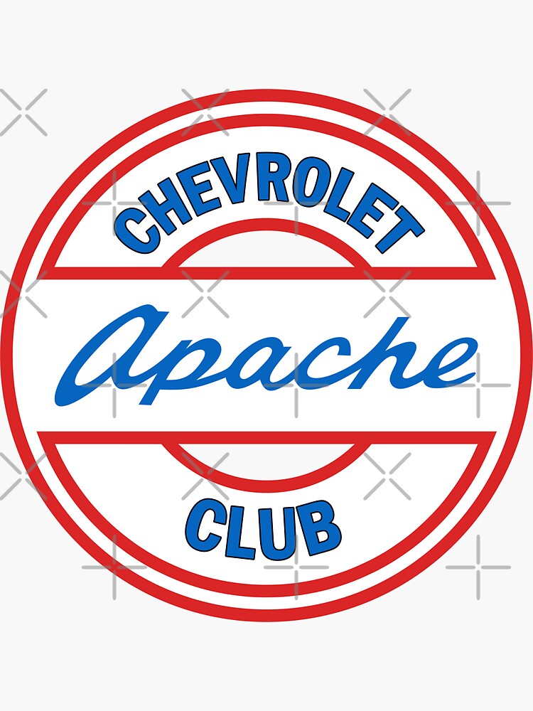 "Chevrolet Apache Club" Sticker by ItsMeRuva | Redbubble