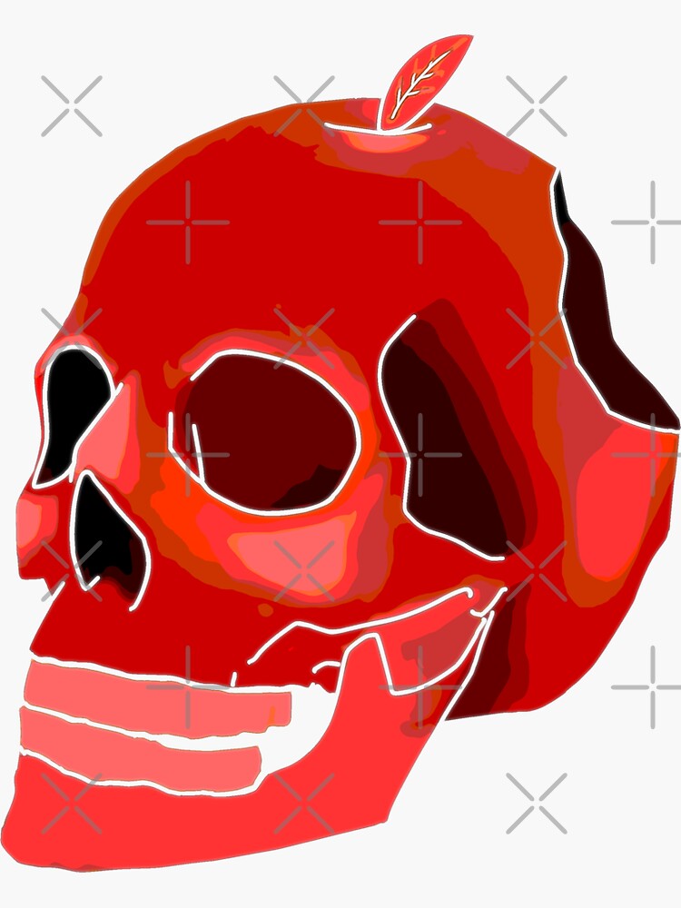 "Red Skull Bite" Sticker for Sale by sellkim | Redbubble
