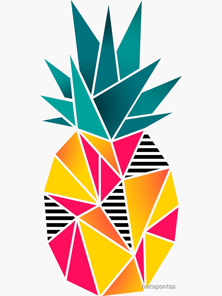 "90's Polygon Pineapple" Sticker for Sale by hocapontas | Redbubble