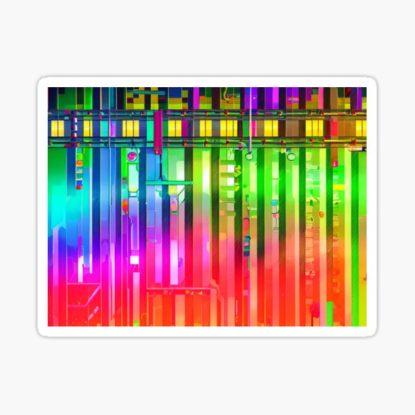 Rainbow Circuit Board Sticker For Sale By Cafepurr Redbubble