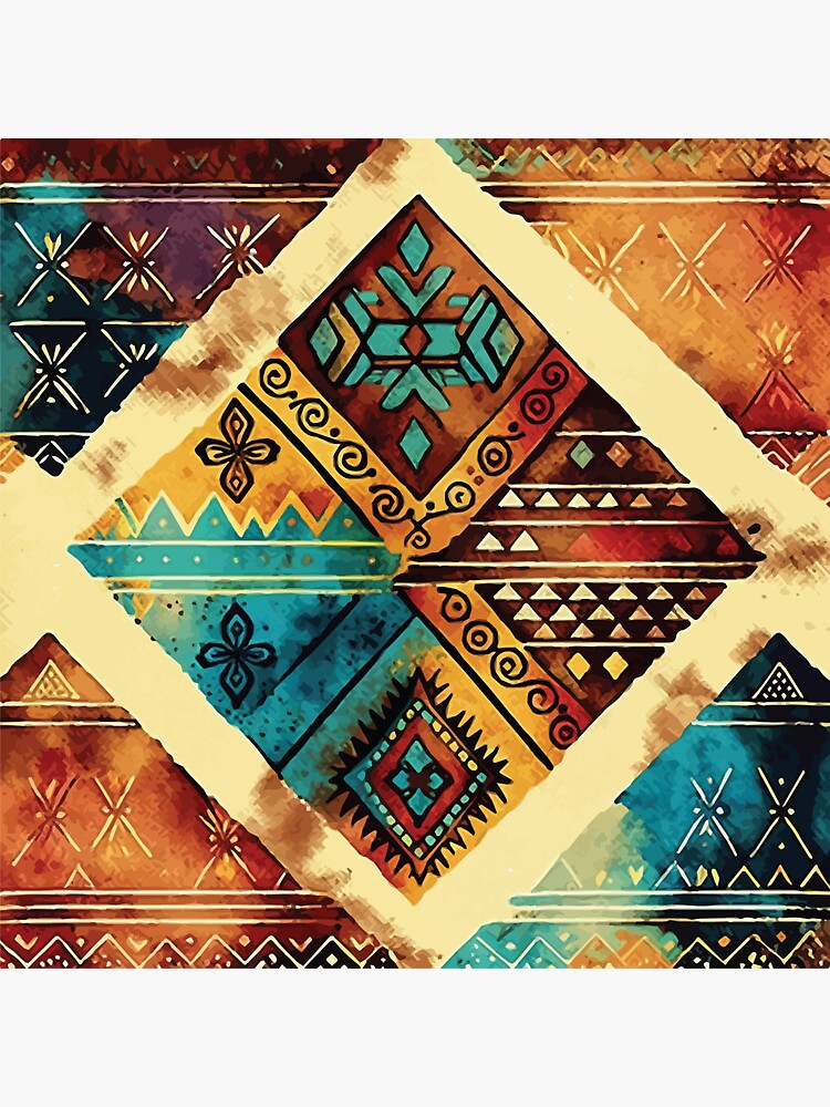 "A Southwestern Aztec Bohemian Design - Boho Chic Patterns" Sticker for ...
