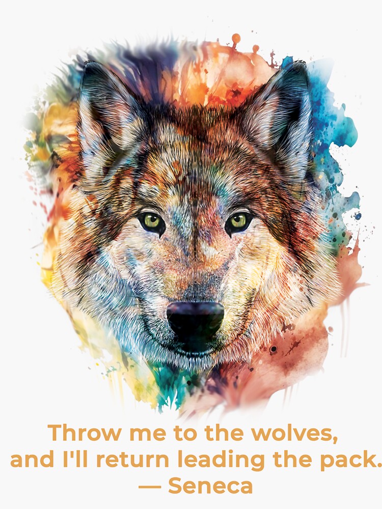 "Wolf Pack" Sticker for Sale by MindsEdgeArt | Redbubble