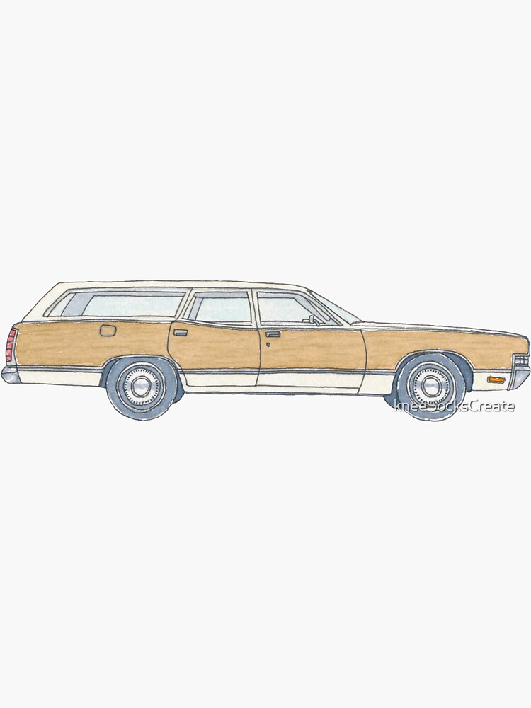 "Station Wagon " Sticker for Sale by kneeSocksCreate | Redbubble
