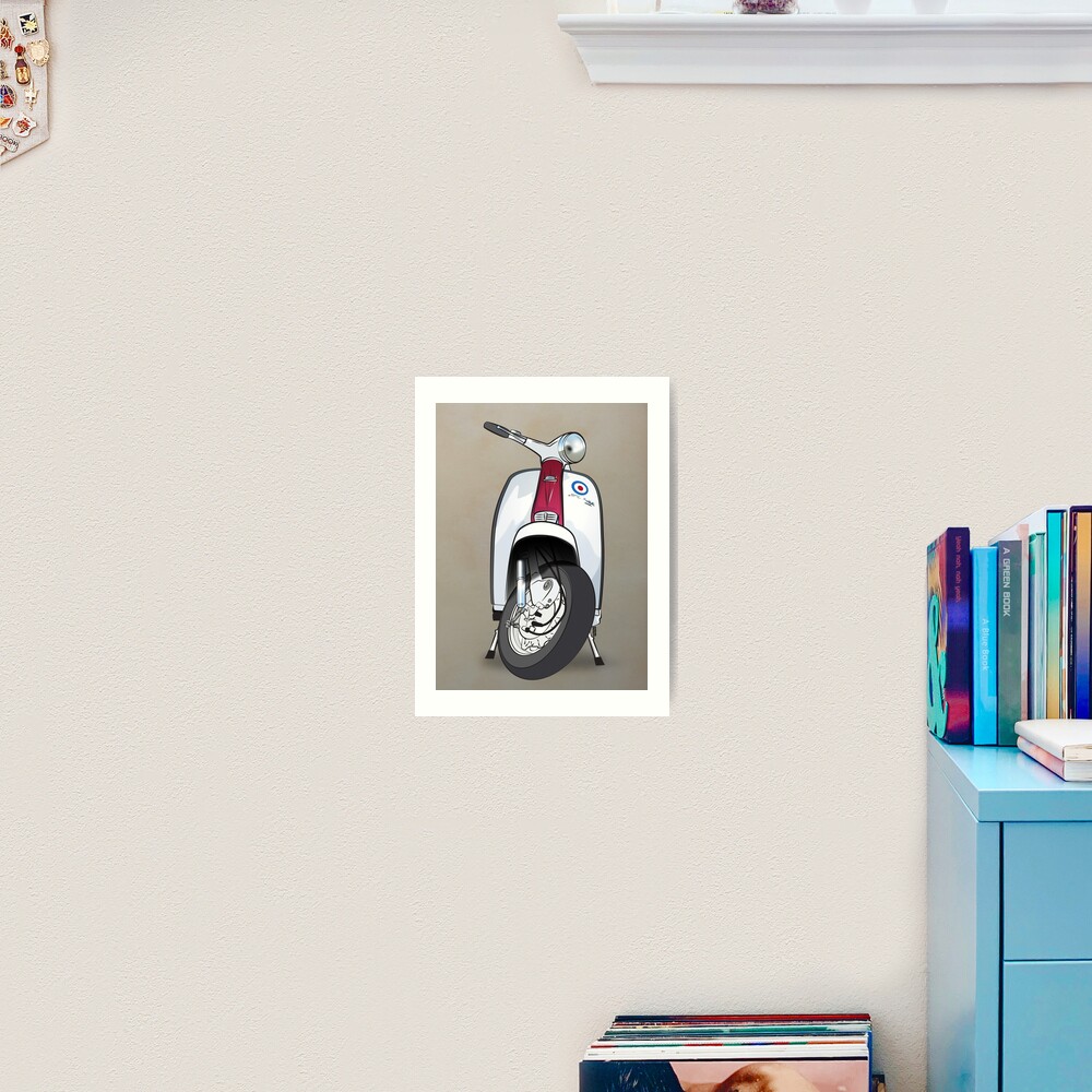 "Mod Scooter Art Print" Art Print for Sale by collibosher | Redbubble
