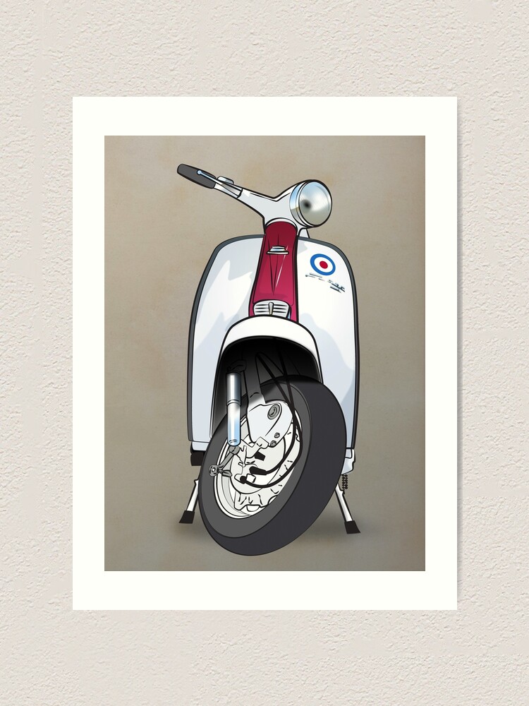 "Mod Scooter Art Print" Art Print for Sale by collibosher | Redbubble