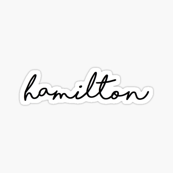 "hamilton" Sticker for Sale by clairekeanna | Redbubble