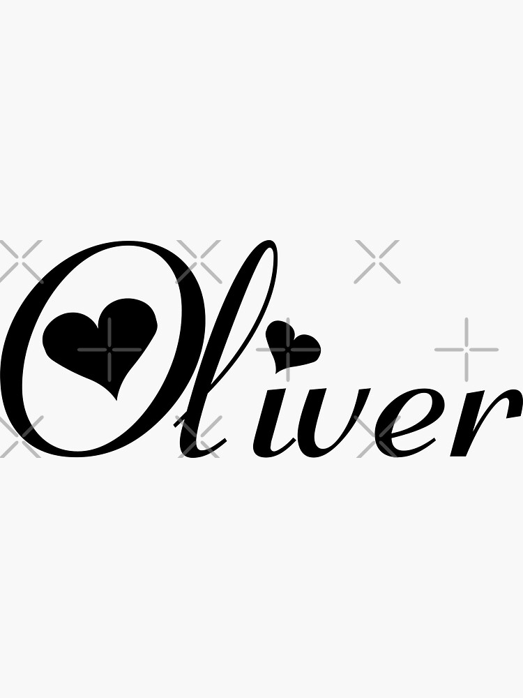 "OLIVER" Sticker for Sale by Ultimatedezign | Redbubble