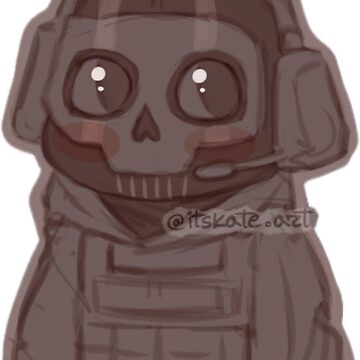 "chibi Ghost - MW2" Sticker for Sale by itskaaate | Redbubble
