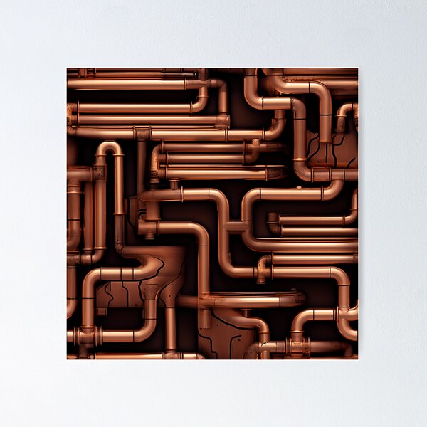 "Industrial Copper Piping" Poster for Sale by Jack Curtis | Redbubble
