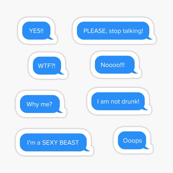 Text messages Sticker for Sale by NSimplicity