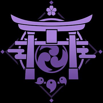 "Inazuma symbol in electro colours - Genshin Impact" Sticker for Sale ...